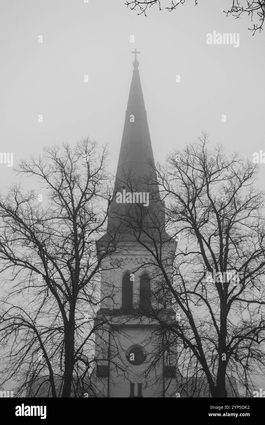 Tall gothic tower Black and White Stock Photos & Images - Alamy