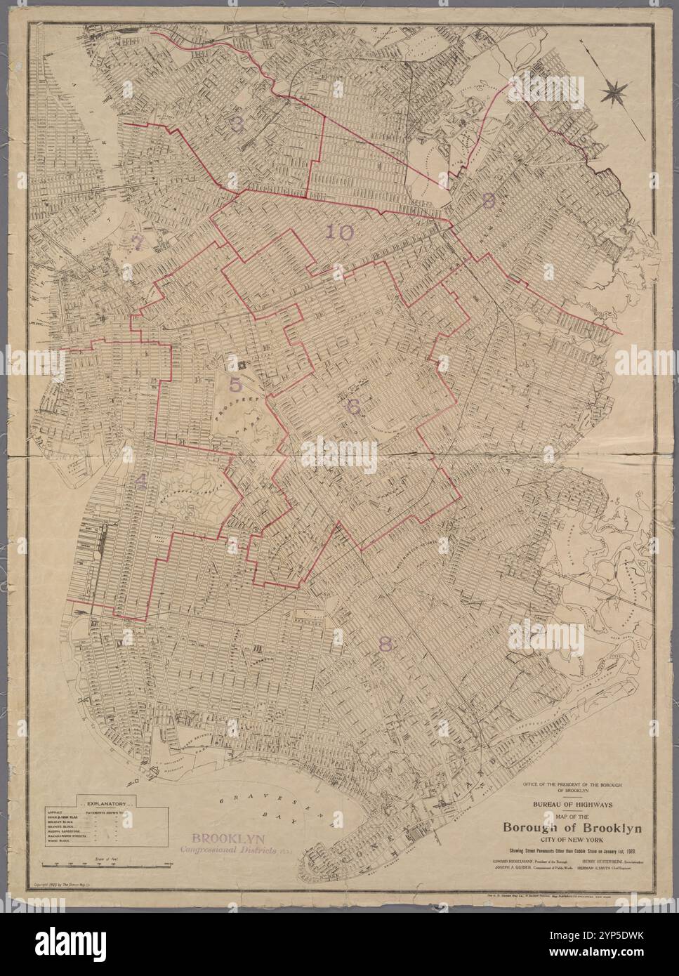 Map of the Borough of Brooklyn, City of New York, showing Congressional ...