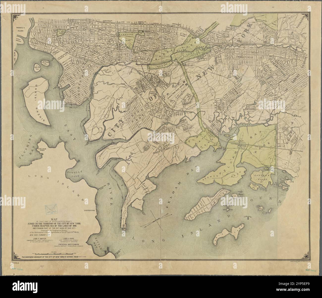 Map of the Great North Side of New York showing the new street systems ...