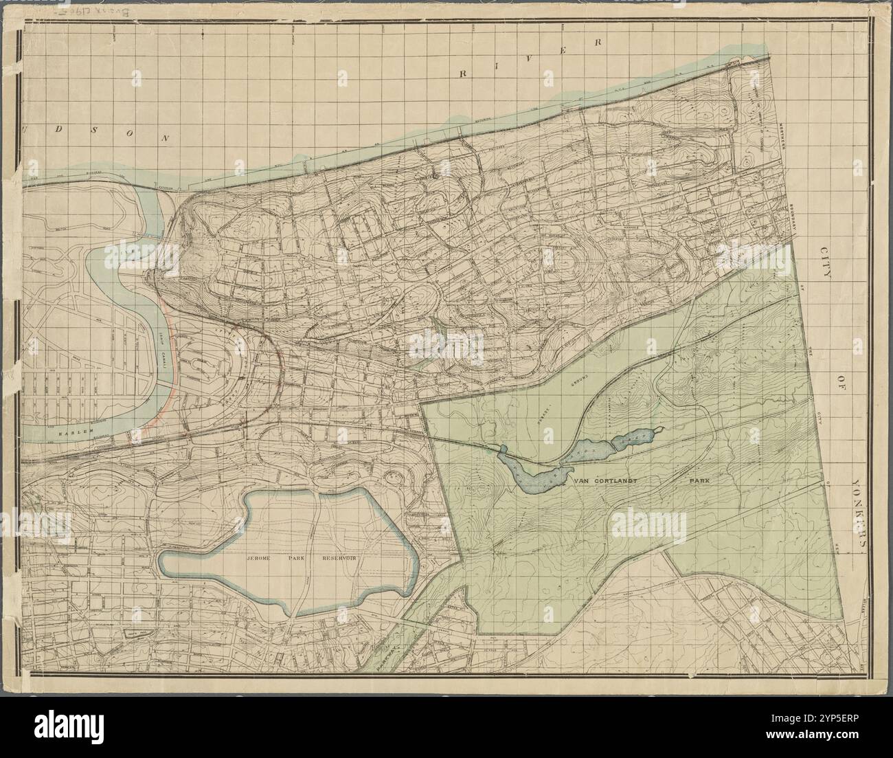 [Topographical map of the western part of the Bronx, north of Spuyten ...