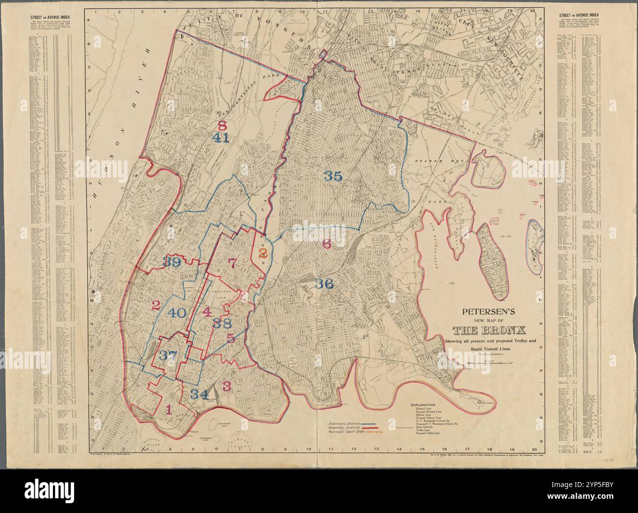 Petersen's new map of the Bronx, showing all present and proposed ...