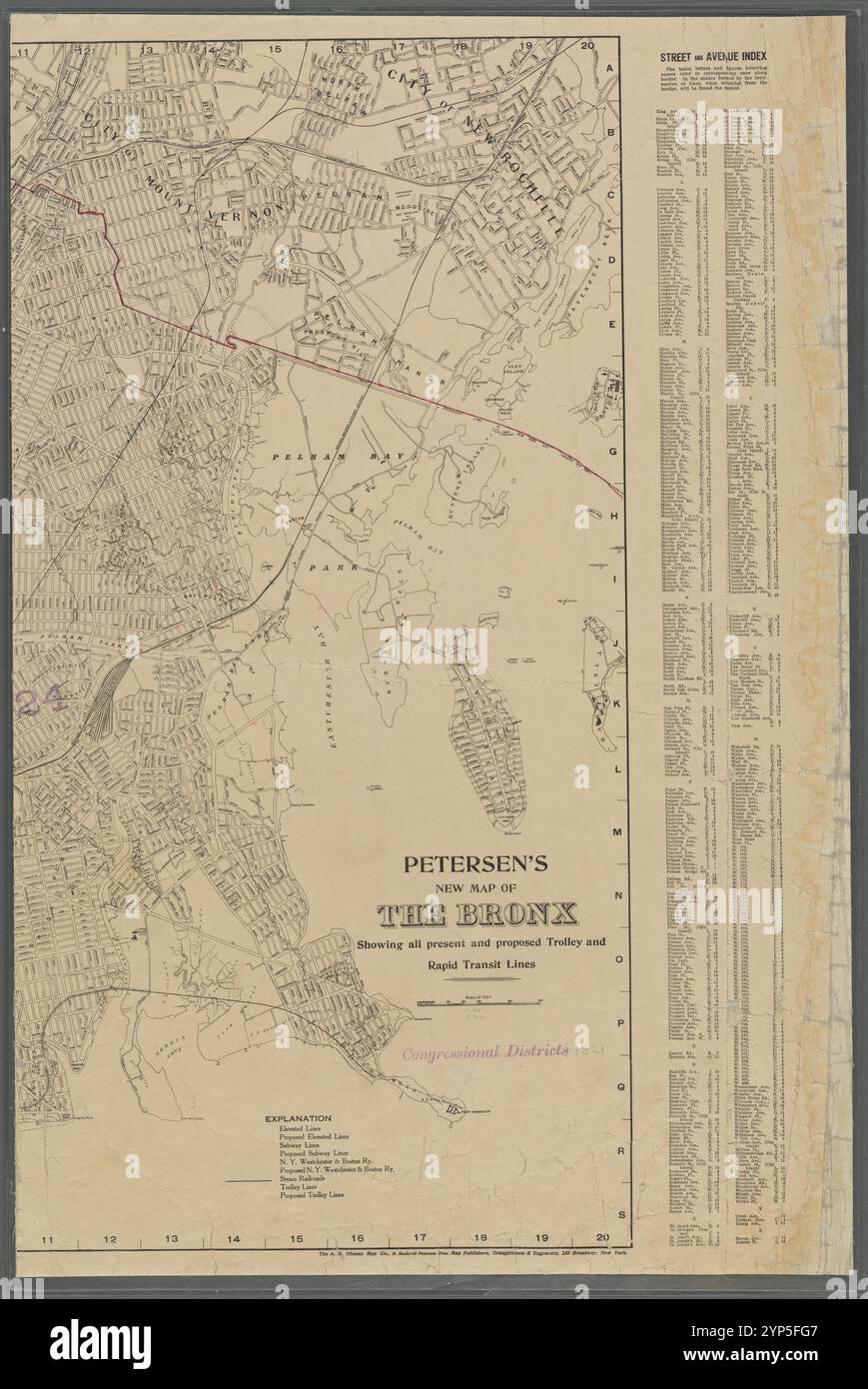 Petersen's New Map of the Bronx showing all present and proposed ...
