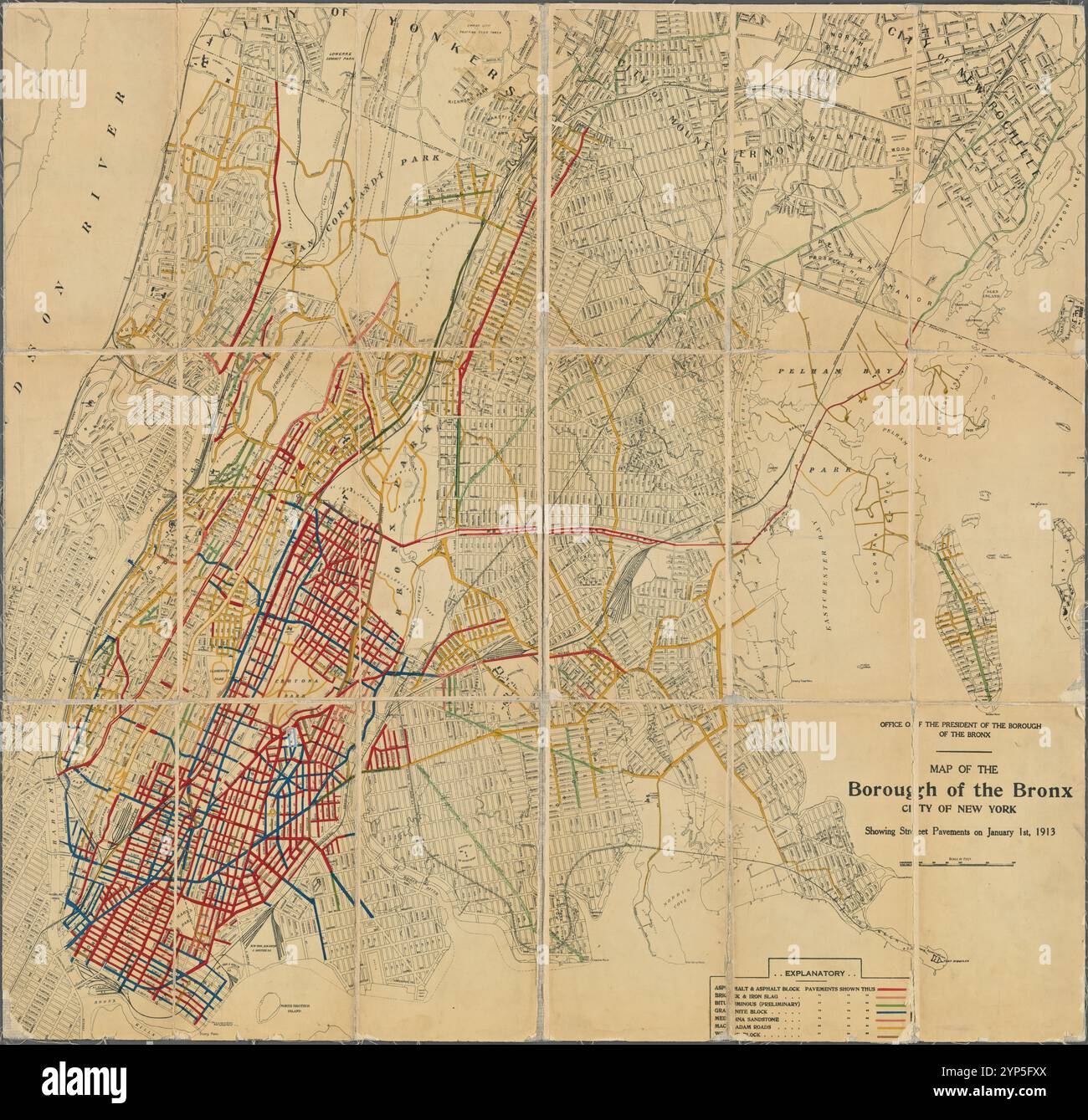 Map of the Borough of the Bronx, City of New York, showing street ...