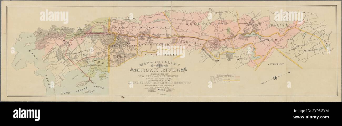 Map of the valley of the Bronx River in the counties of New York and ...