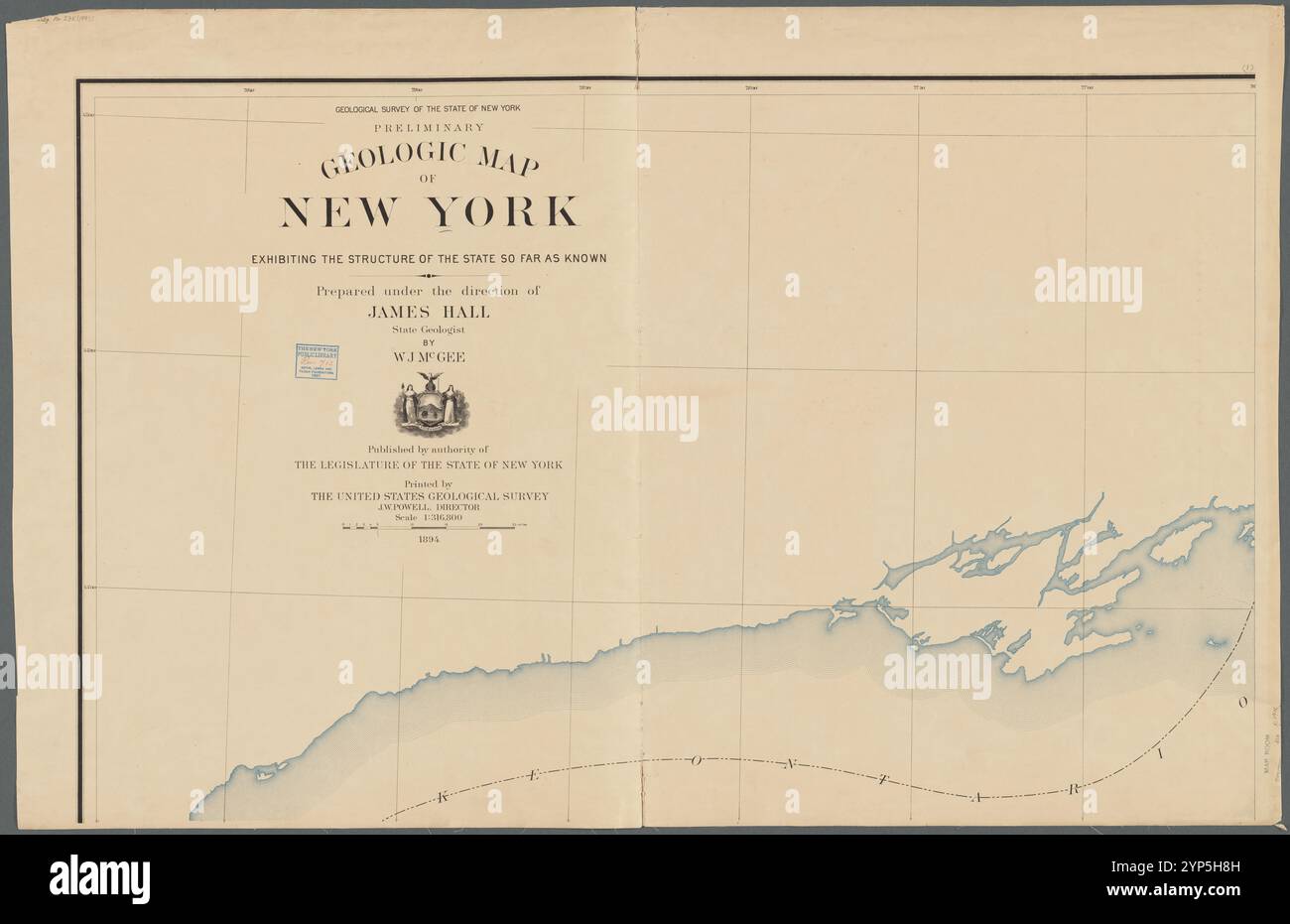 Preliminary geologic map of New York, exhibiting the structure of the ...