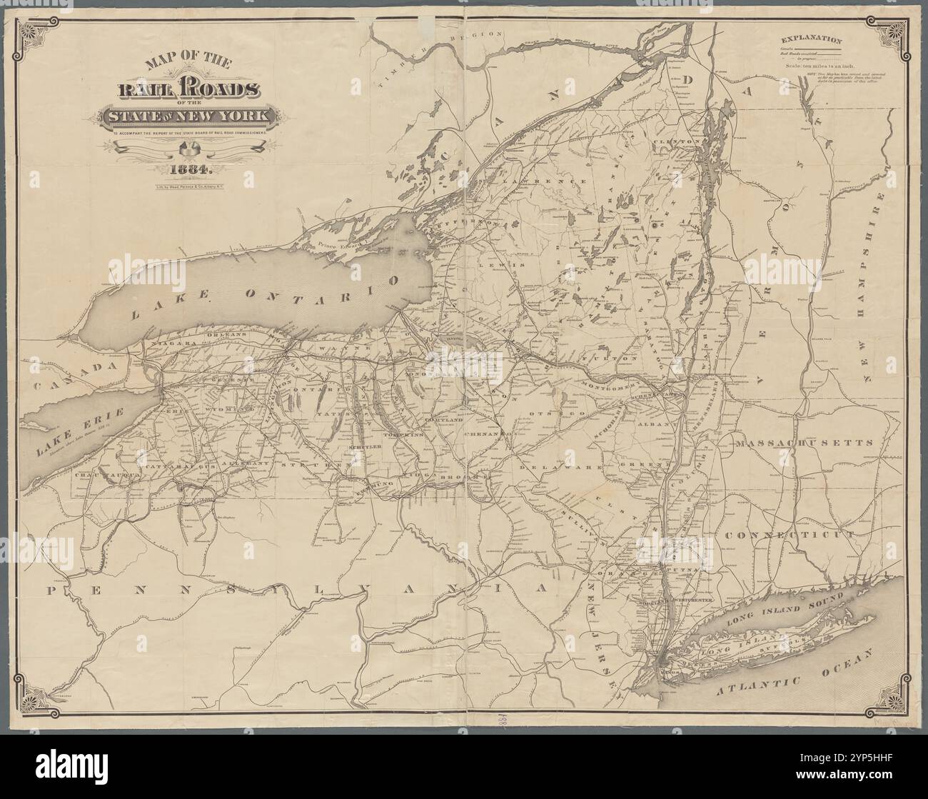 New york rail road map hi-res stock photography and images - Alamy