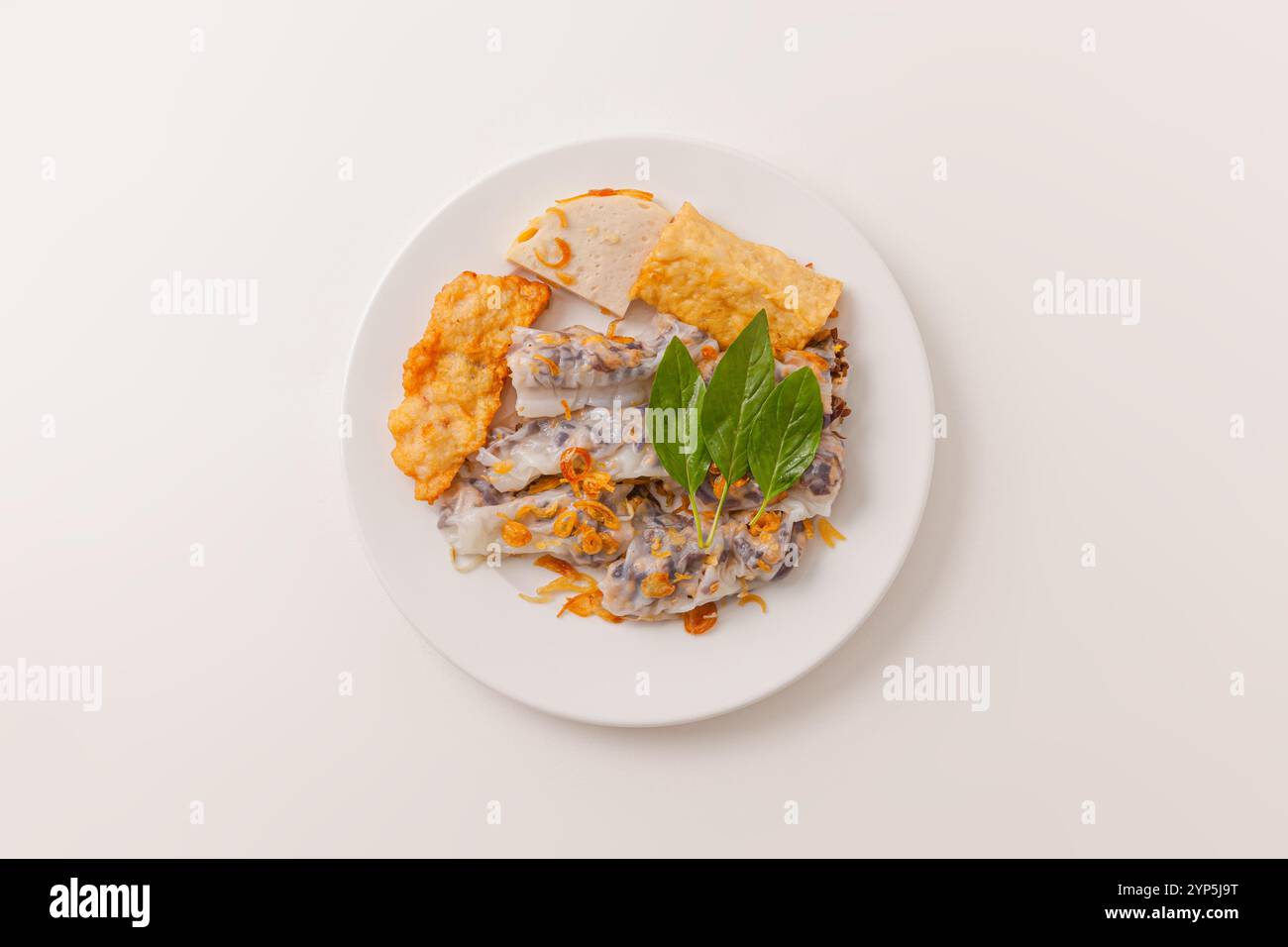 Banh Cuon Cha Muc Ha Long, vietnamese steamed rice paper rolls with ...