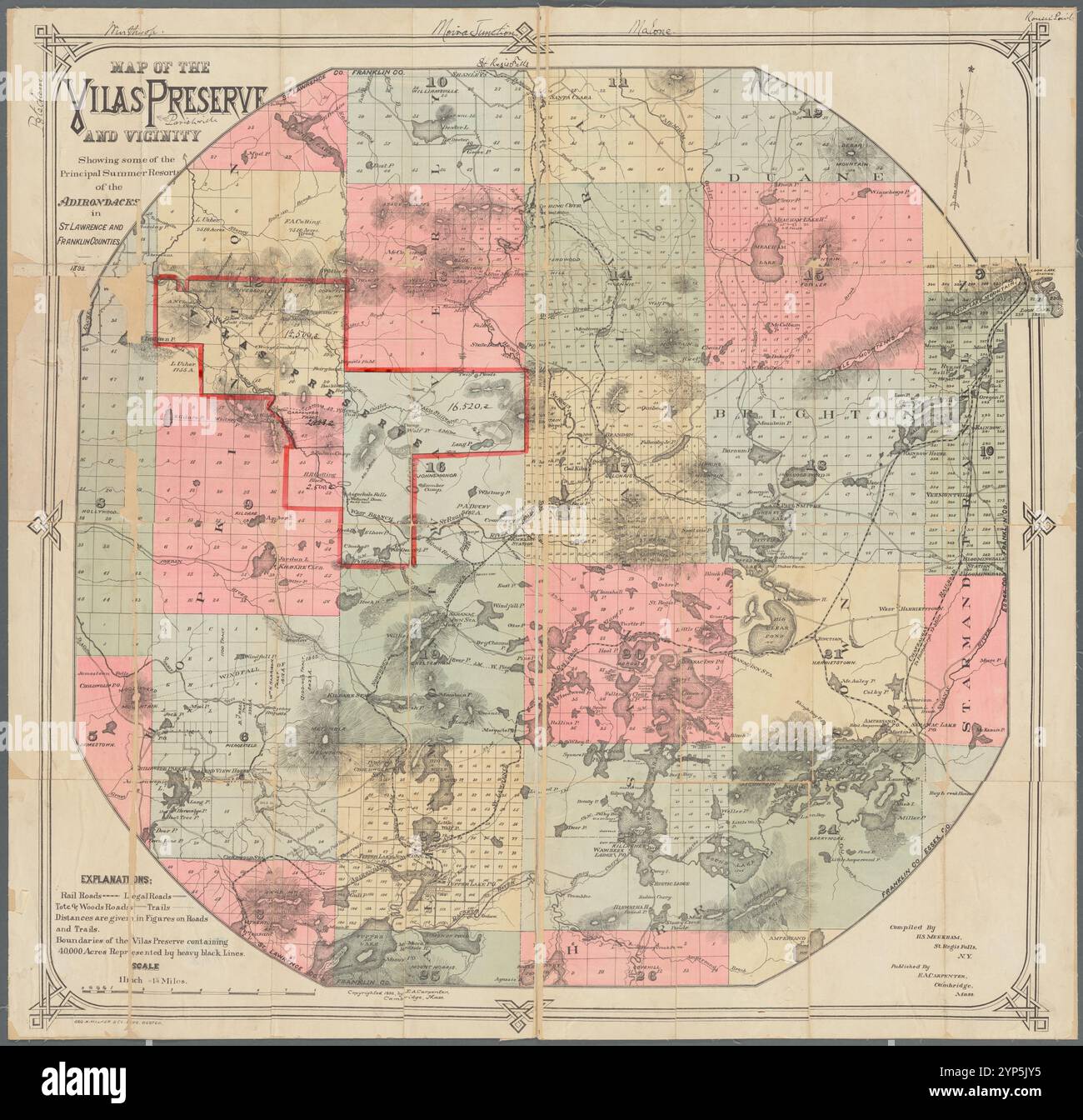 Map of the Vilas Preserve and vicinity: showing some of the principal ...