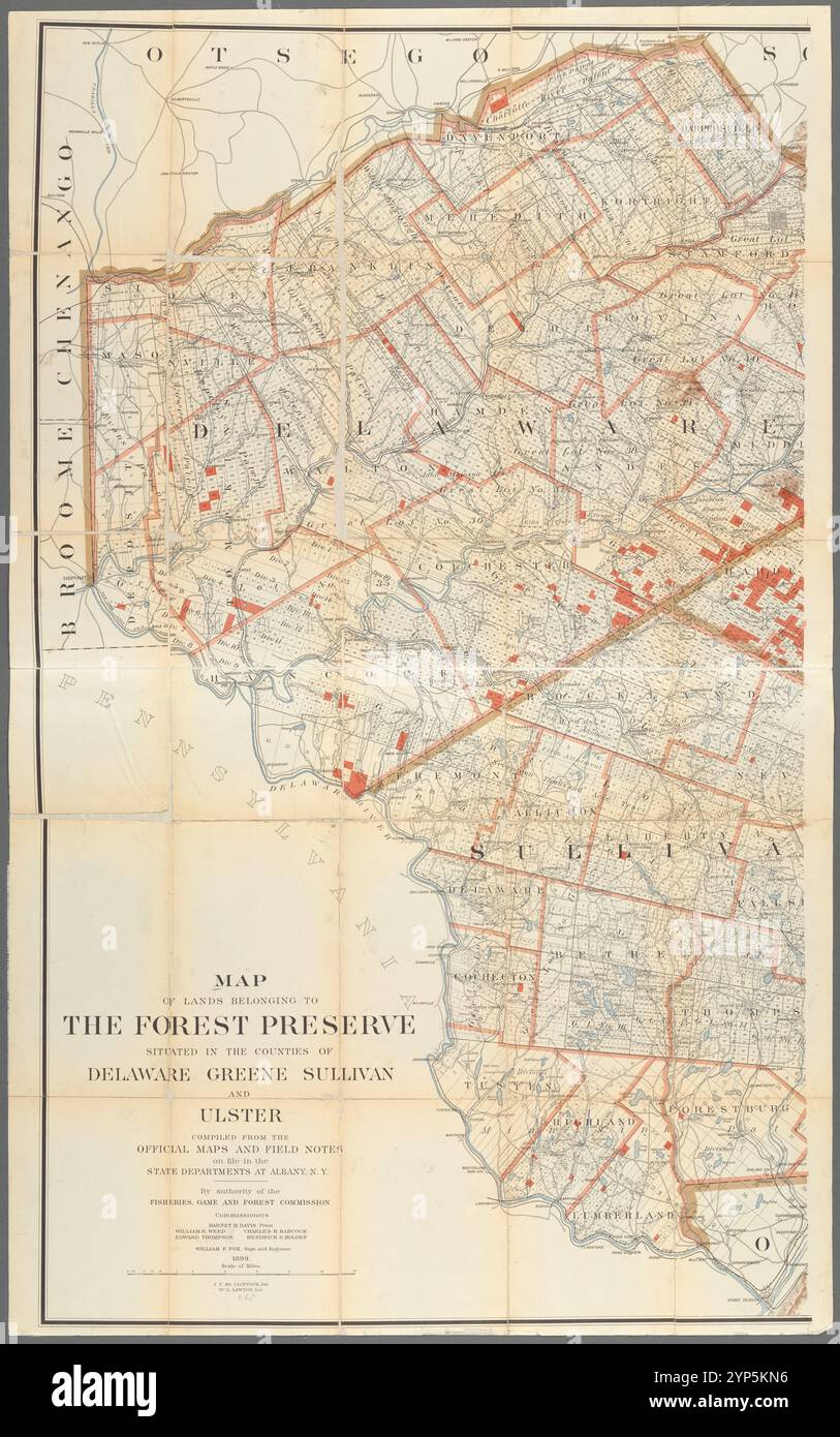 Map of lands belonging to the forest preserve situated in the counties ...