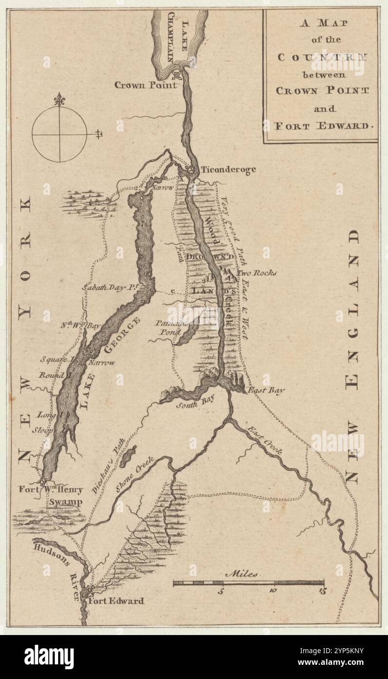 A map of the county between Crown Point and Fort Edward 1867 by Mante ...