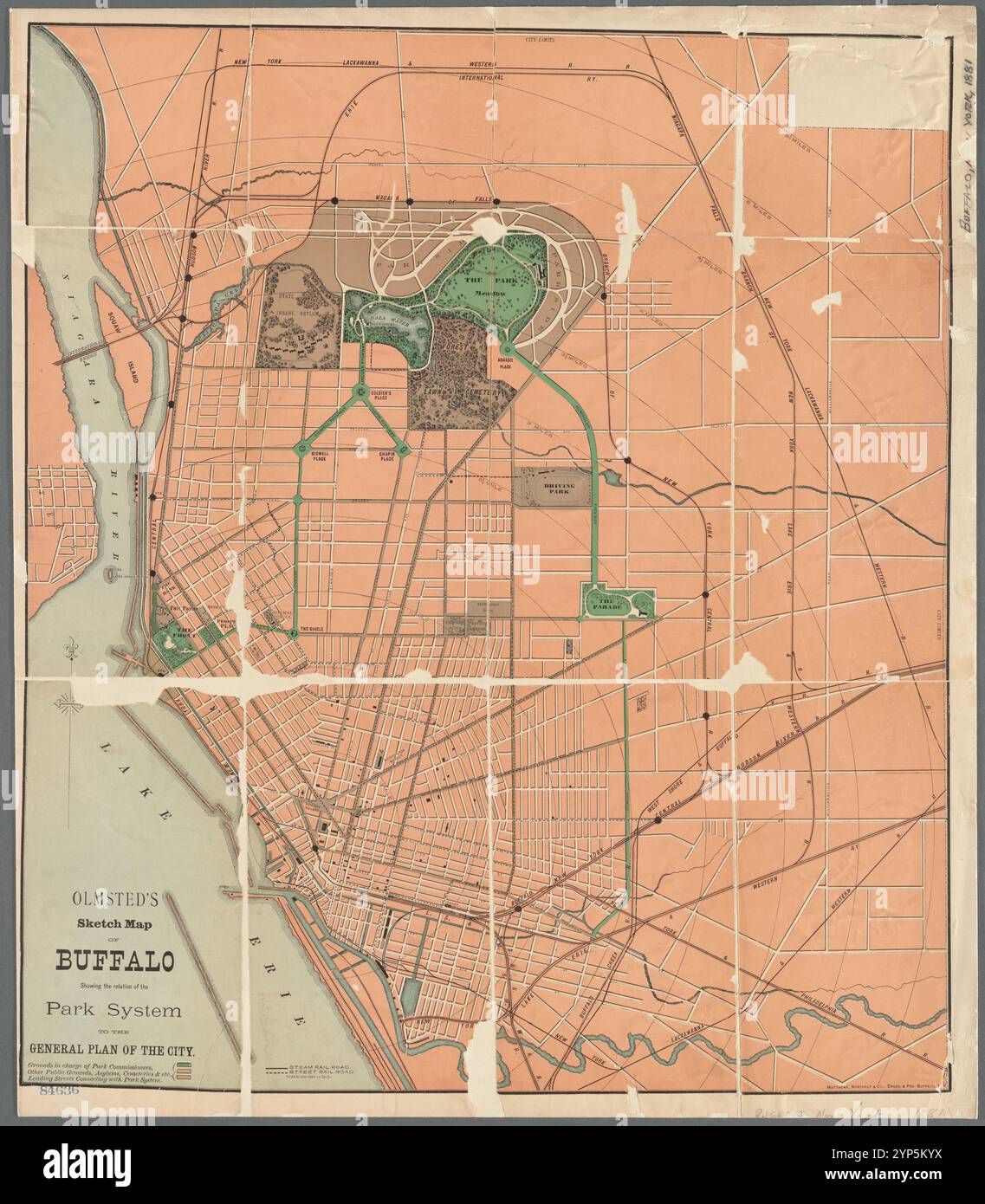 Olmsteds sketch map hi-res stock photography and images - Alamy