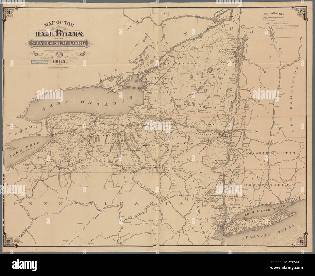 New york rail road map hi-res stock photography and images - Alamy