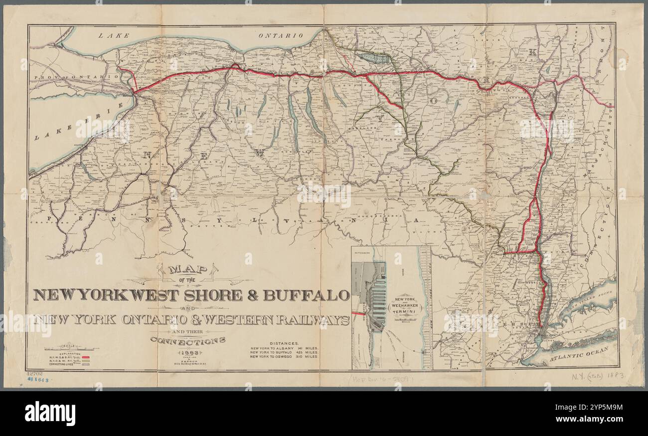 Map of the New York West Shore & Buffalo and New York Ontario & Western ...