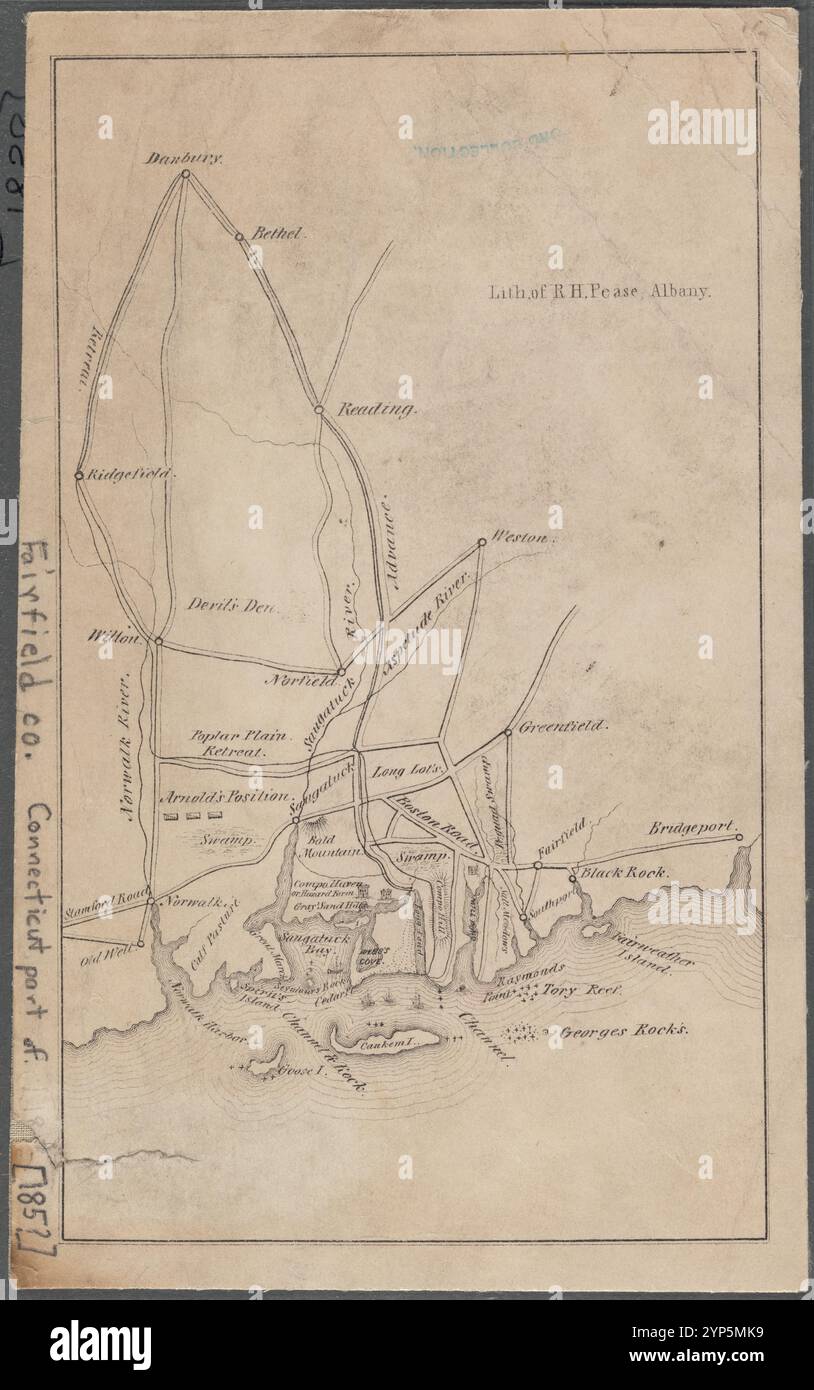 Map of part of Fairfield County, Connecticut: during the Revolution ...