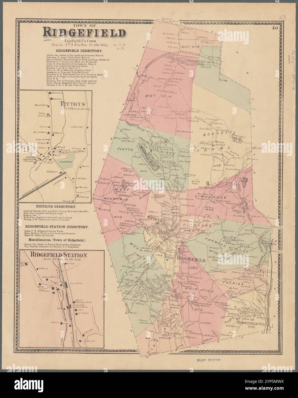 Ridgefield map hi-res stock photography and images - Alamy
