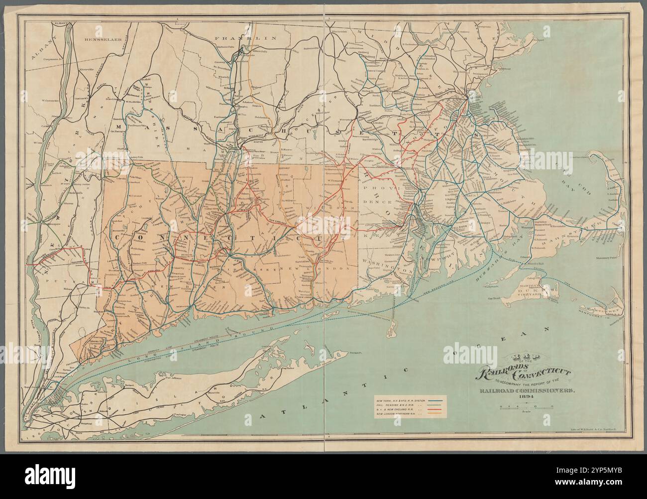 Map of the railroads of Connecticut: to accompany the report of the ...