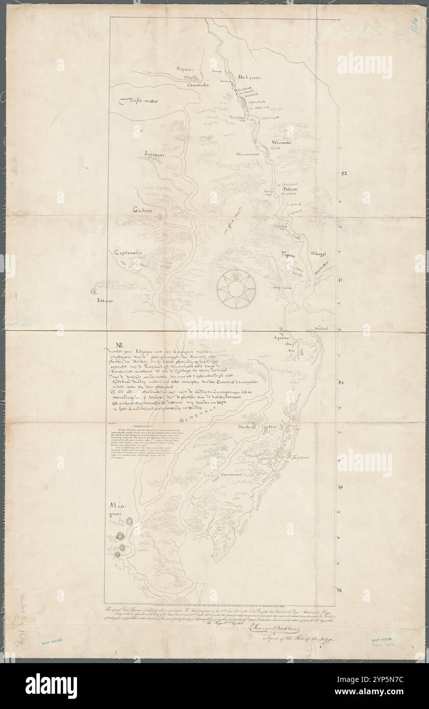 Map of New Netherland 1841 Stock Photo - Alamy