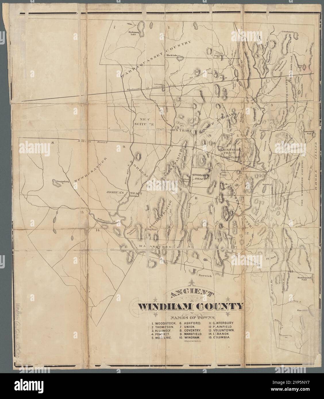 Windham map hi-res stock photography and images - Alamy