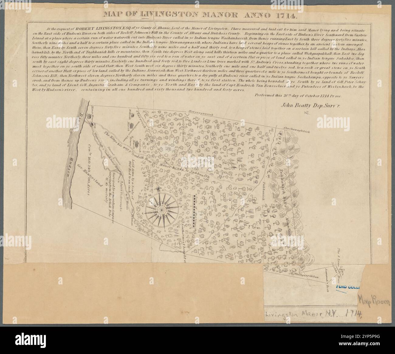 Map of Livingston Manor anno 1714 1859 by Gavit, John E., 1817-1874 ...