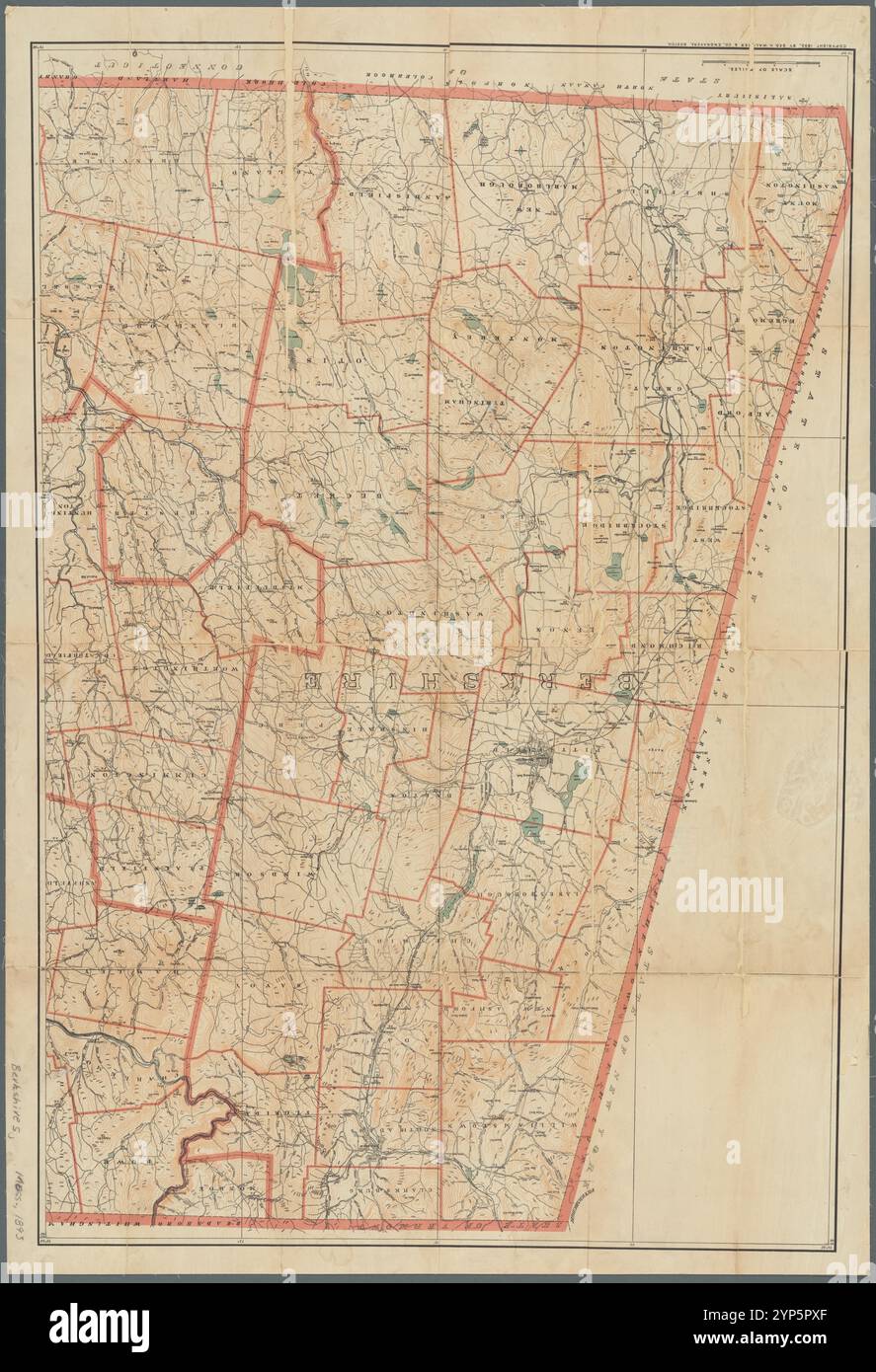 Berkshire county map hi-res stock photography and images - Alamy