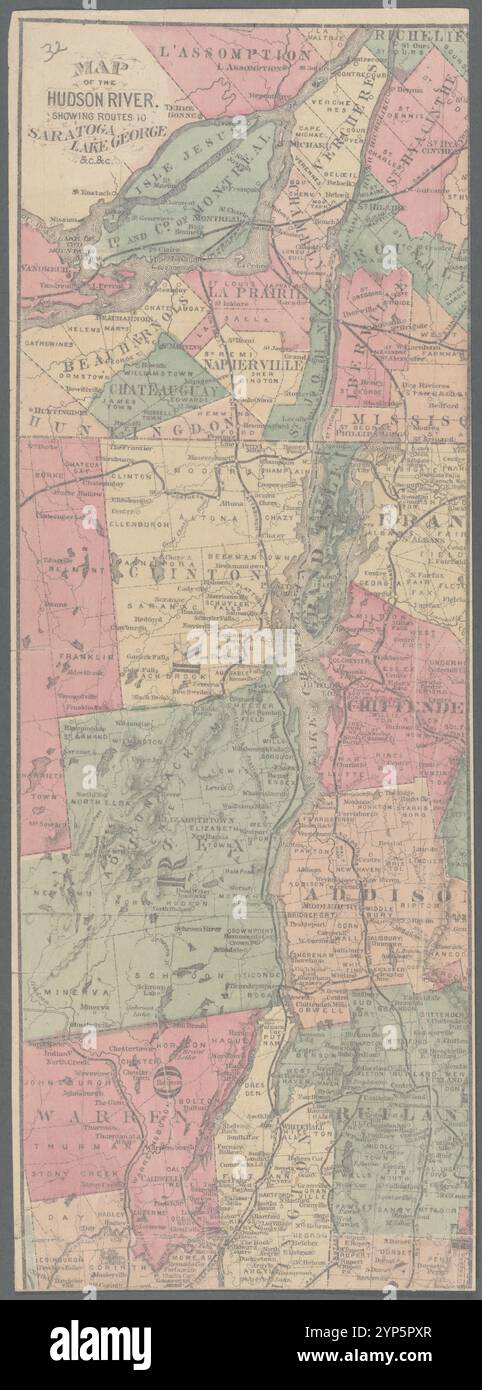 Map hudson river railroad hi-res stock photography and images - Alamy