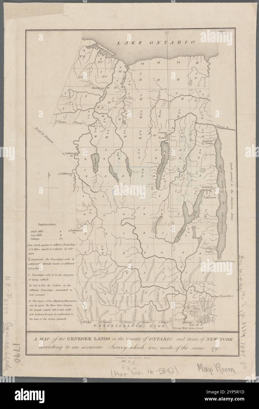 Ontario county map hi-res stock photography and images - Alamy