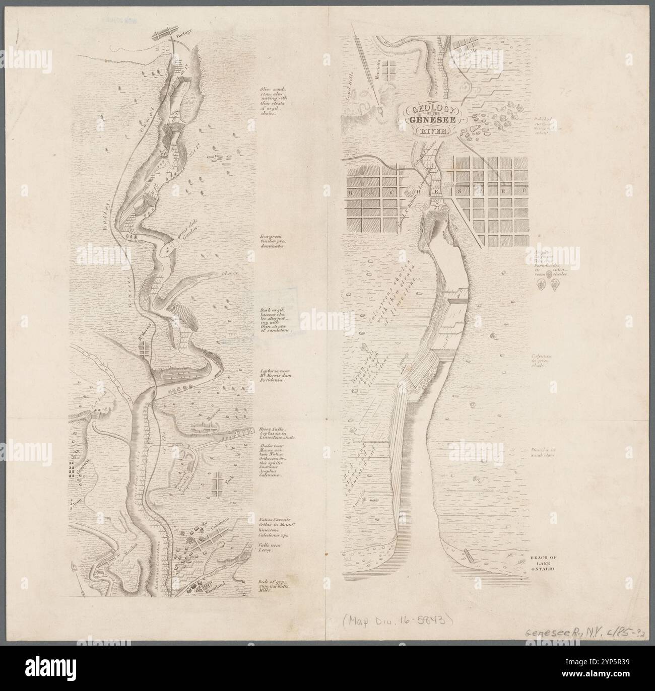 Geology of the Genesee River 1836 - 1844 by Horsford, Eben Norton, 1818 ...