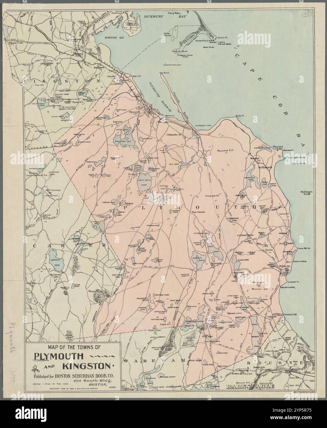 Map of the towns of Plymouth and Kingston: published for Boston ...