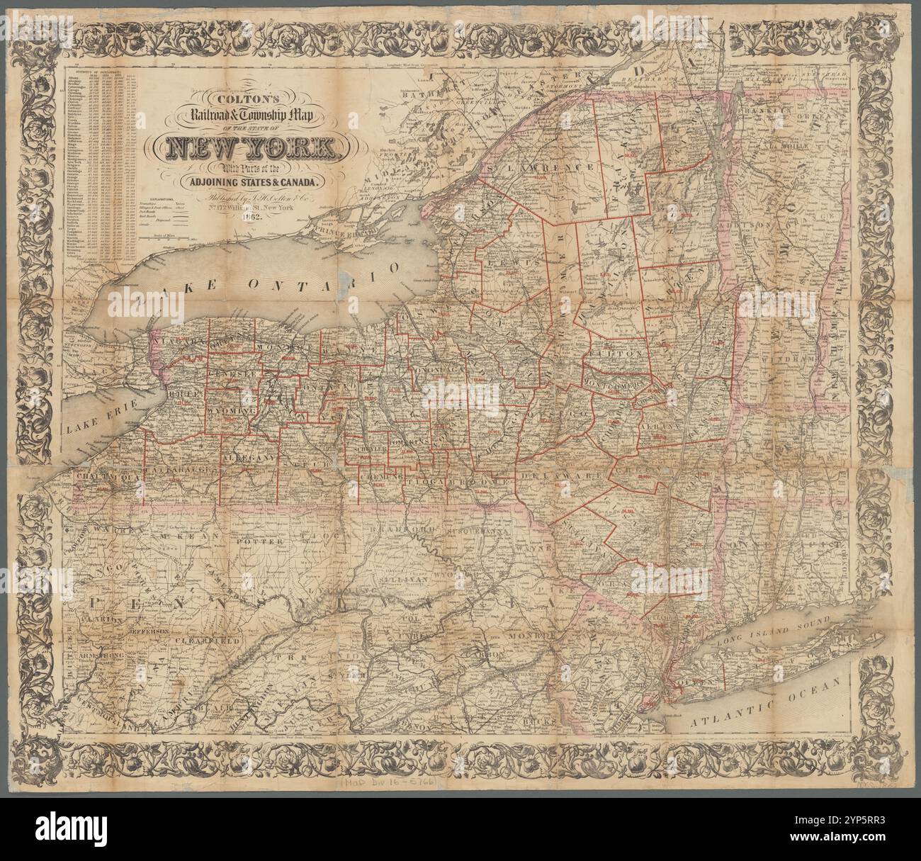 Colton's railroad & township map of the state of New York: with parts ... Colton's railroad & township map of the state of New York: with parts ...
