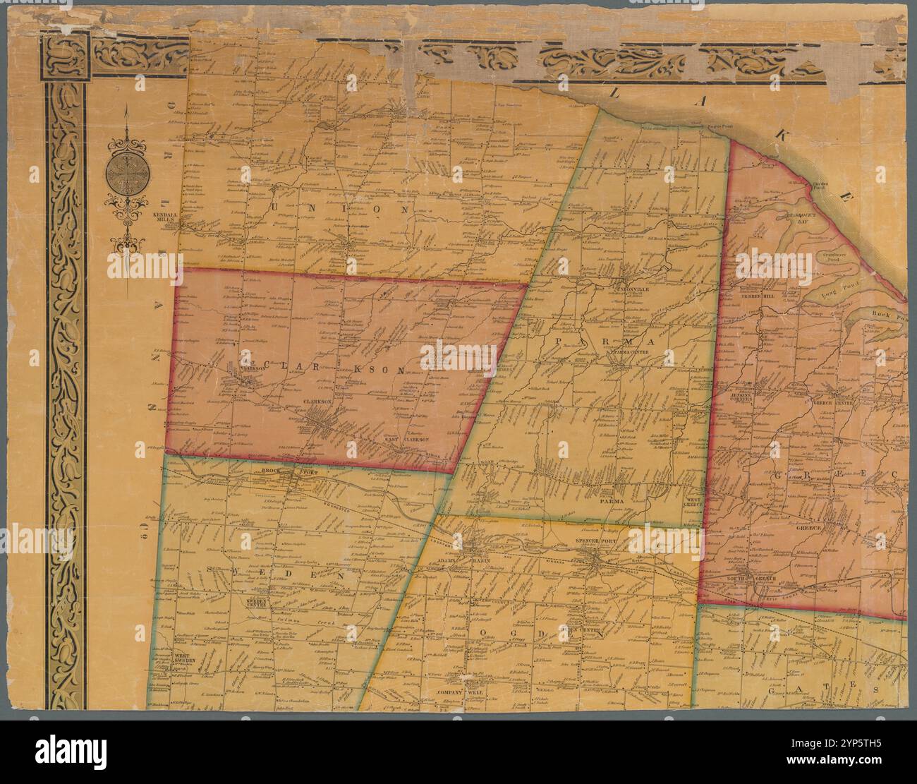 Monroe county map hi-res stock photography and images - Alamy