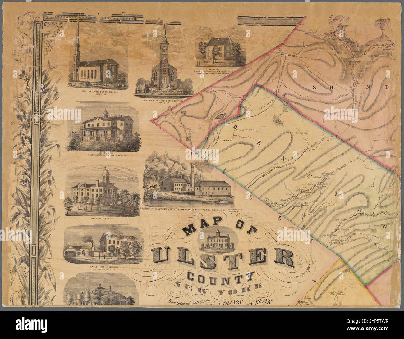 Saugerties map hi-res stock photography and images - Alamy