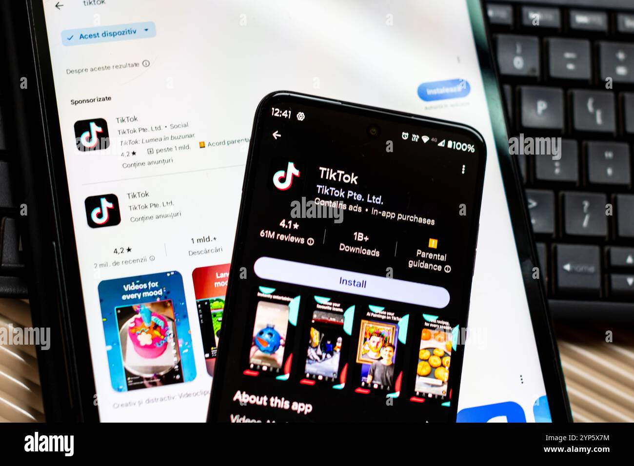 TikTok social media app used in Romanian elections Stock Photo - Alamy