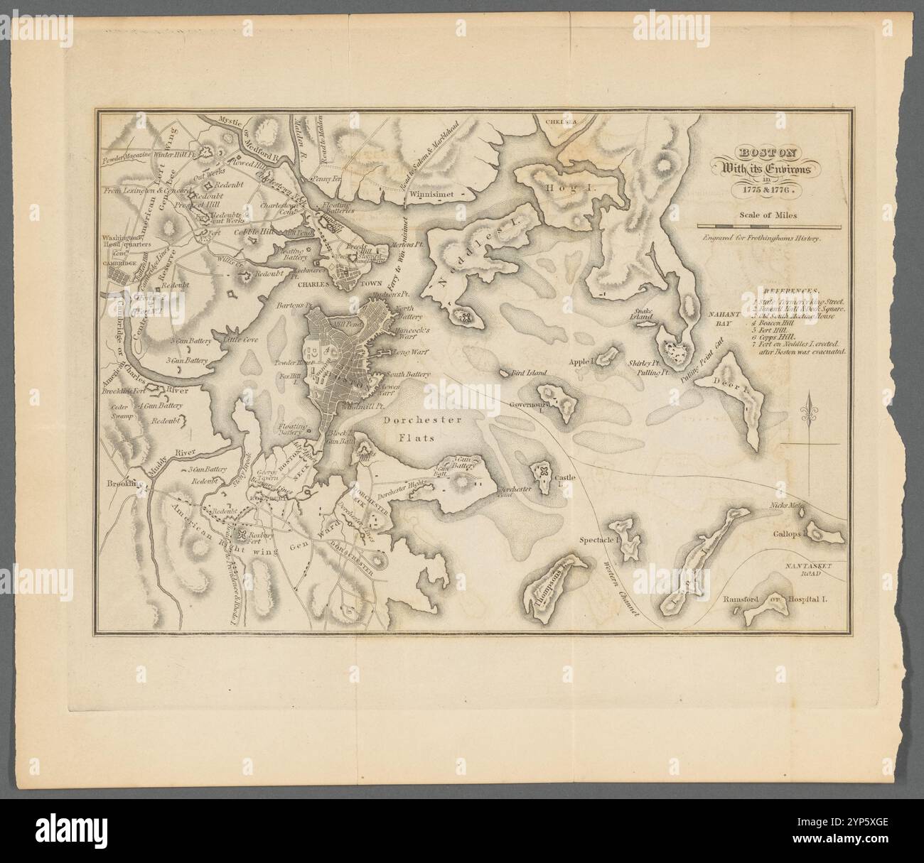 Boston with its environs in 1775 & 1776 1851 by Frothingham, Richard ...