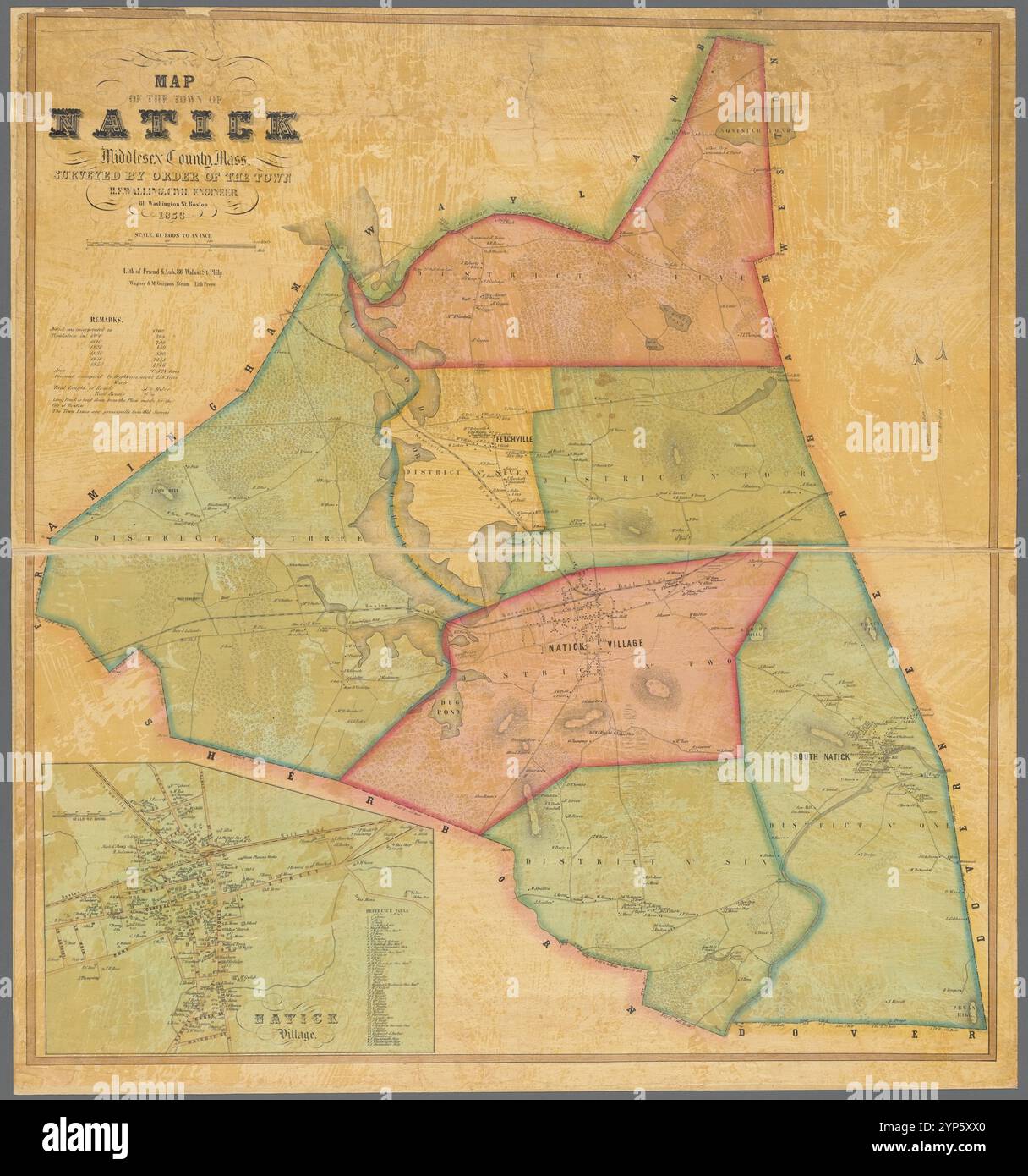 Map of the town of Natick, Middlesex County, Mass.: surveyed by order ...