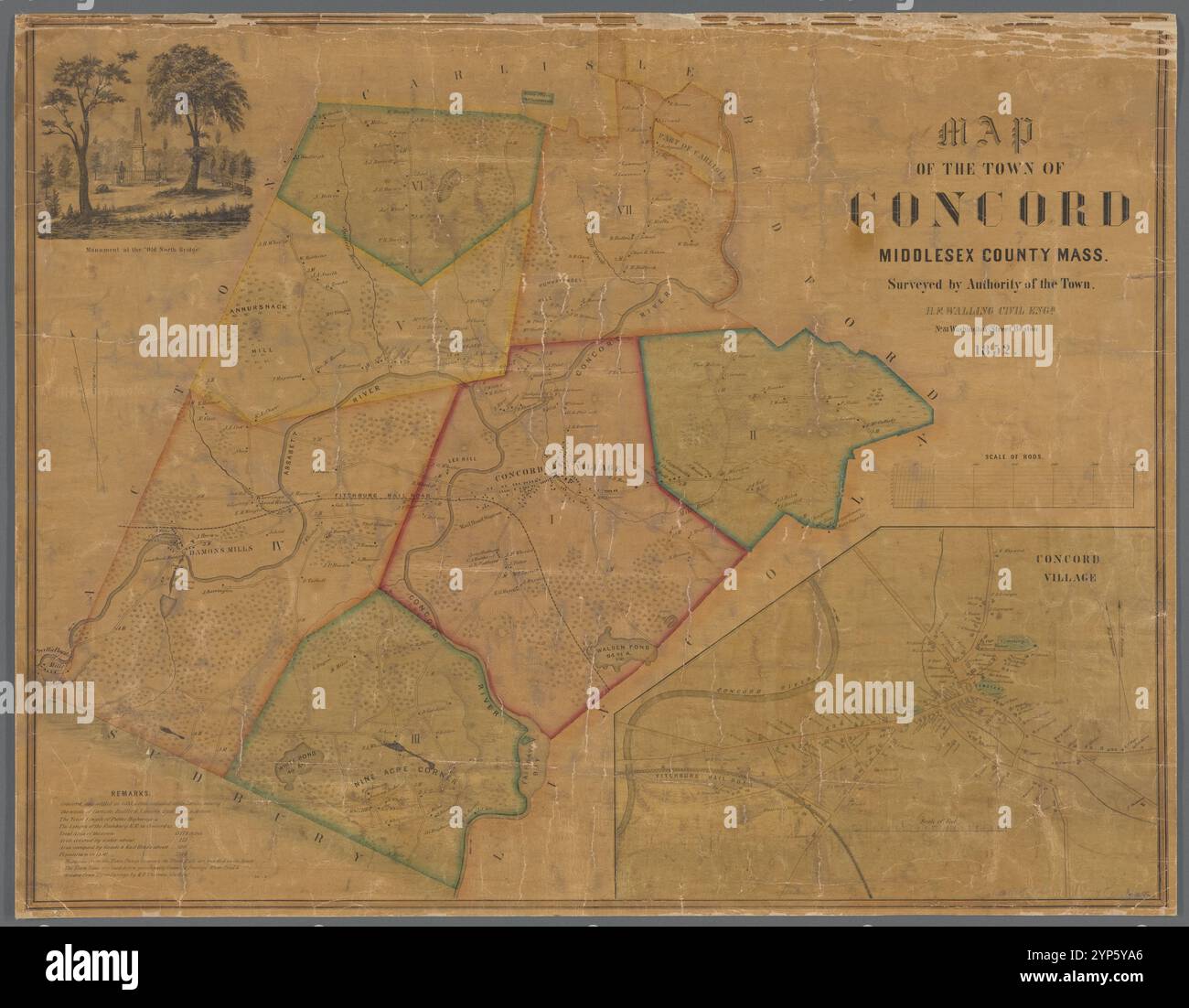 Map of concord hi-res stock photography and images - Alamy