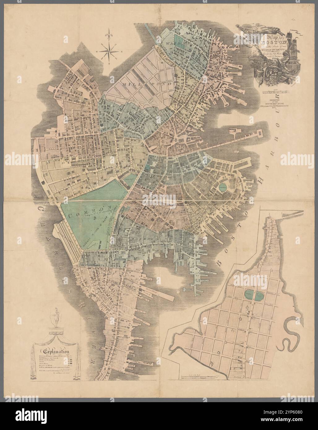 Map of Boston in the state of Massachusetts: 1814 1879 by Wightman ...