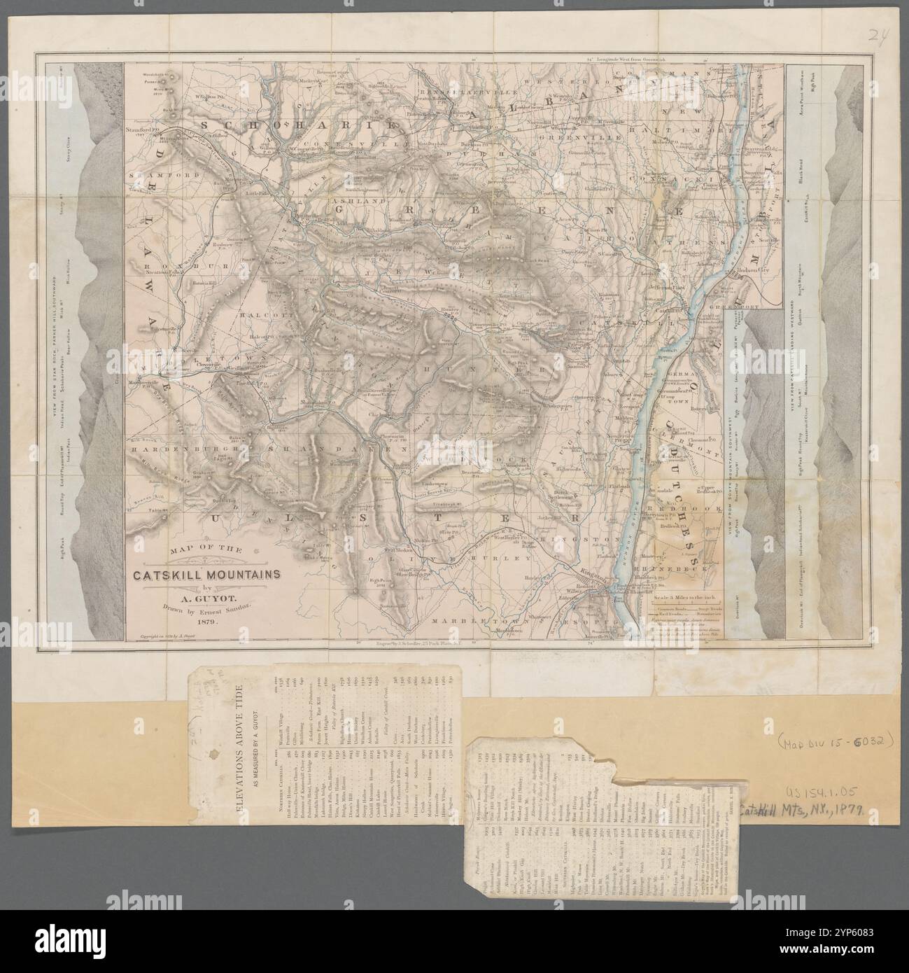Map of the Catskill Mountains 1879 by Guyot, A. (Arnold), 1807-1884 ...