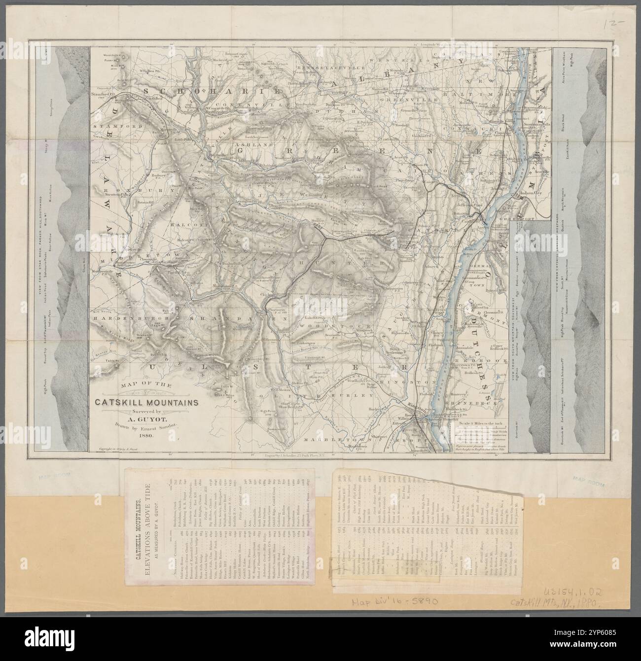 Map of the catskill mountains hi-res stock photography and images - Alamy