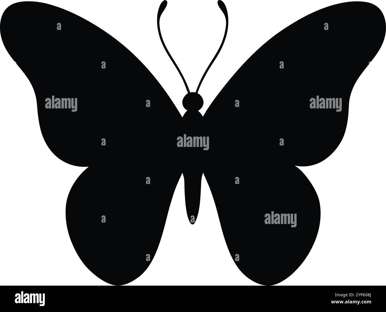 Abstract vector illustration butterfly Black and White Stock Photos ...