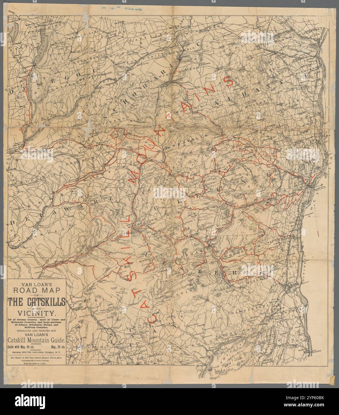 Van Loan's road map of the Catskills and vicinity: all of Greene County ... Van Loan's road map of the Catskills and vicinity: all of Greene County ...