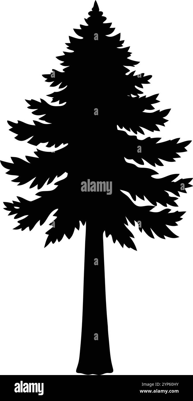Sequoia tree vector silhouette Stock Vector Image & Art - Alamy