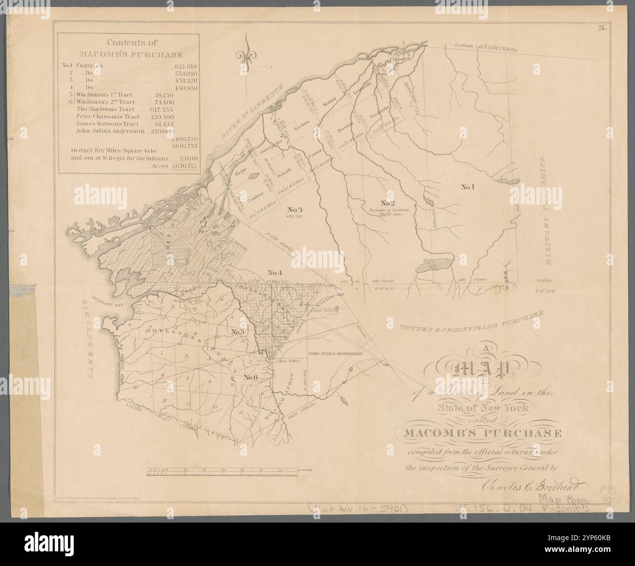 A map of a tract of land in the State of New York called Macomb's ...