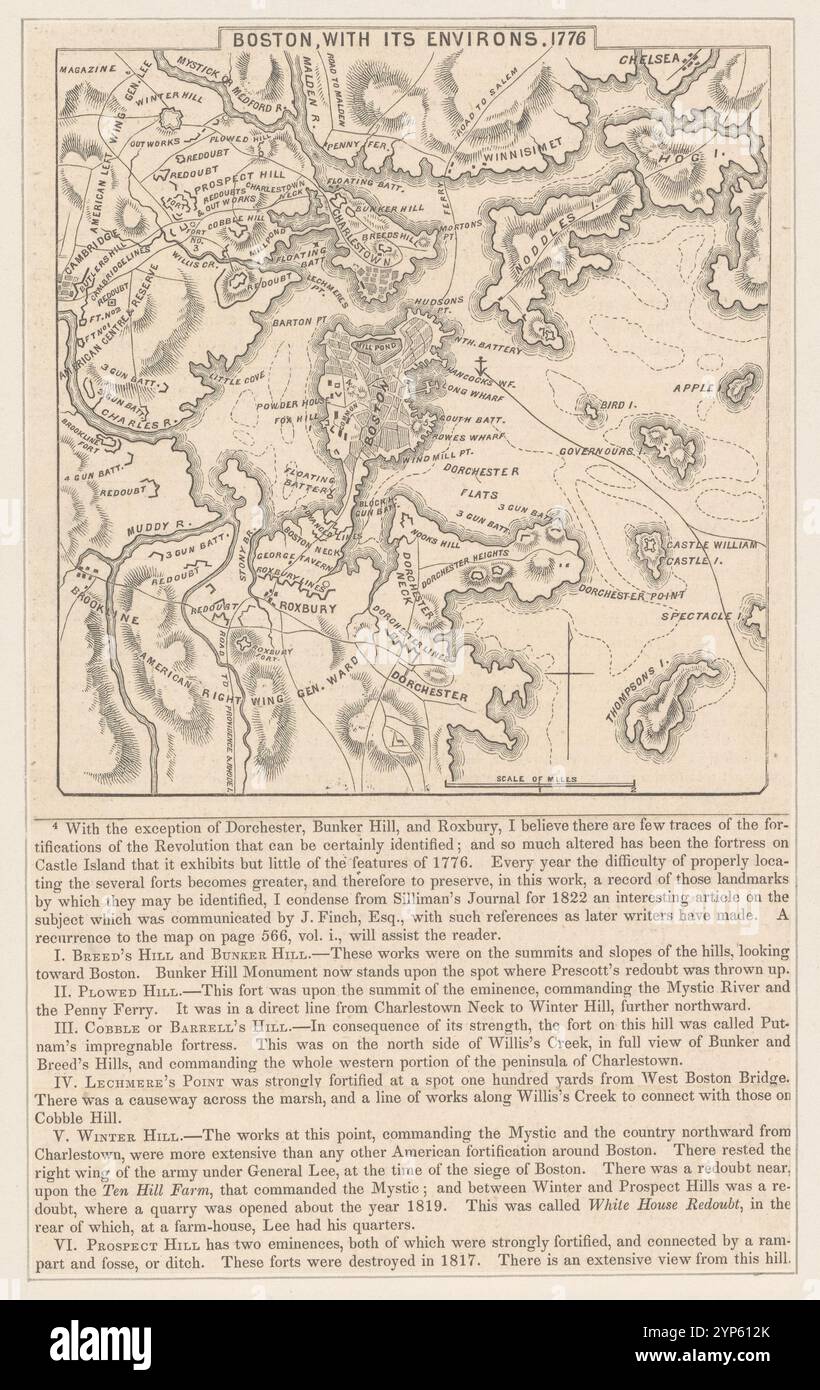 Map of boston 1776 hi-res stock photography and images - Alamy