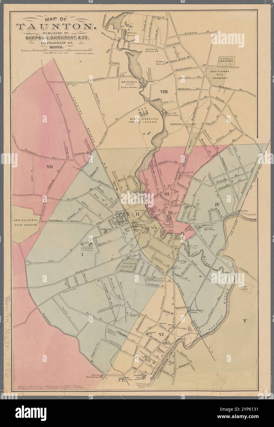 Map of taunton hi-res stock photography and images - Alamy