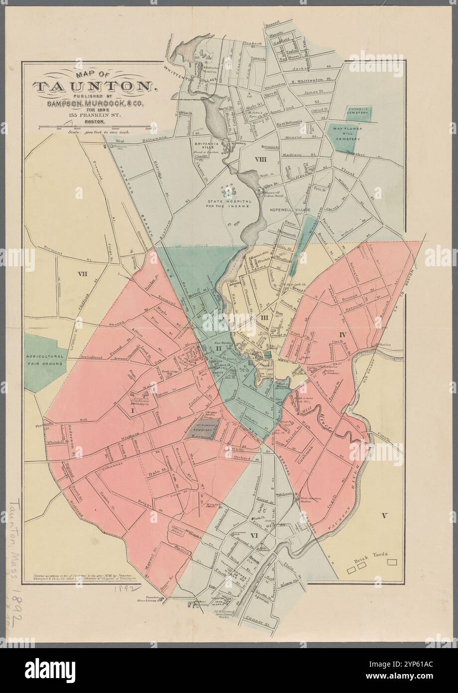 Map of taunton hi-res stock photography and images - Alamy