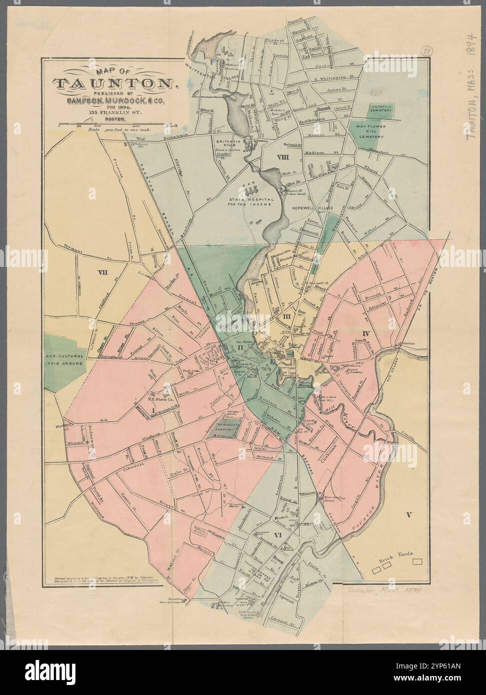Taunton map hi-res stock photography and images - Alamy