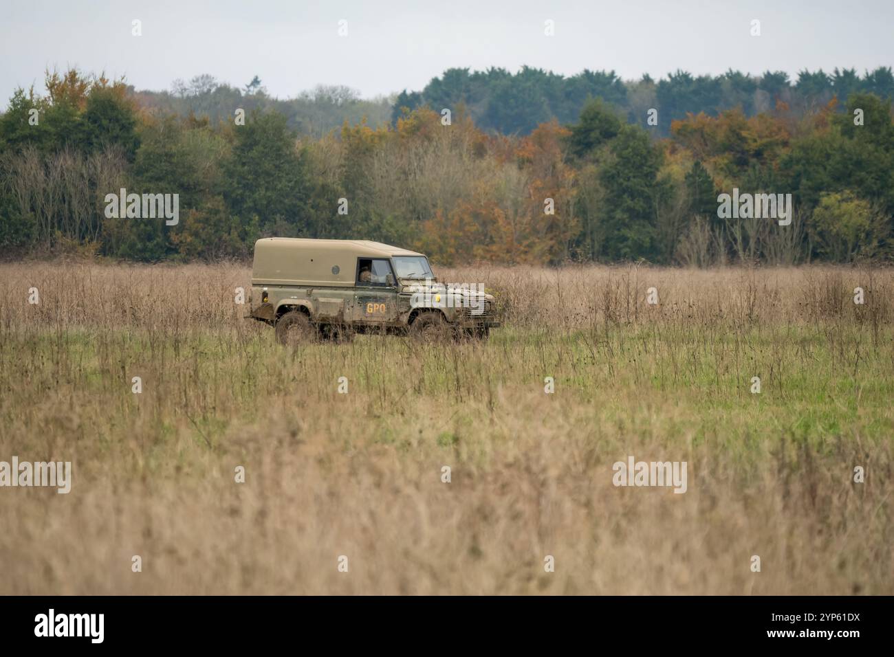 British army land rover wolf utility vehicle on a military exercise ...
