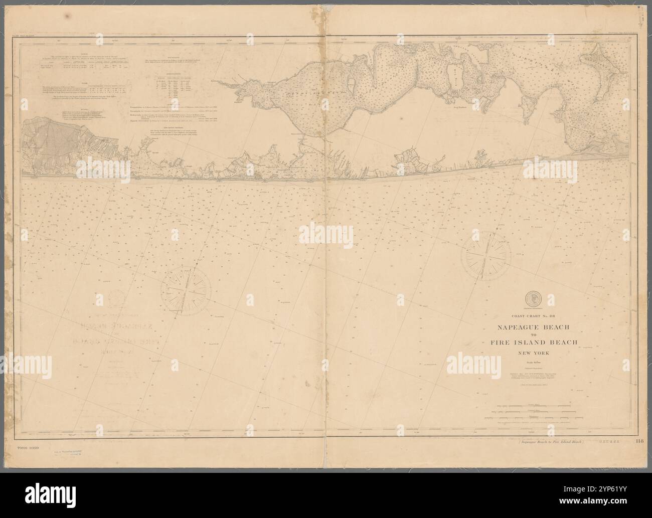 Coast chart, no. 118, Napeague Beach to Fire Island Beach, New York ...
