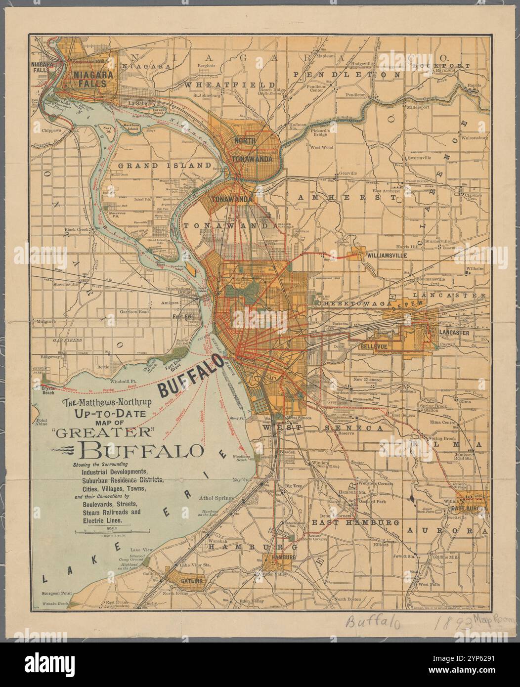 The Matthews-Northrup up-to-date map of "greater" Buffalo: showing the ...