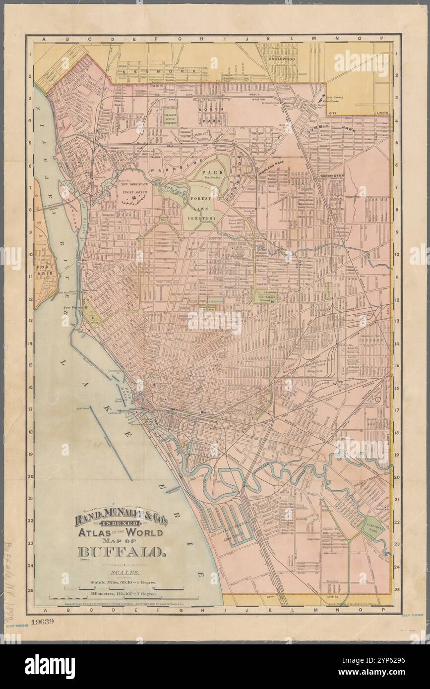 Rand, McNally & Co.'s indexed atlas of the world map of Buffalo 1892 ...